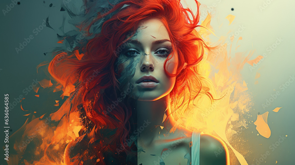 Use contrasting color combinations inside the same image to create a ...