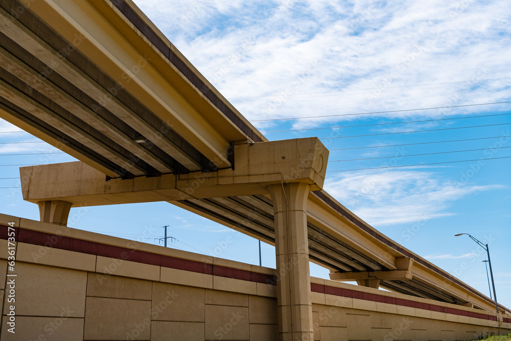 structural roadway. road junction. flyover architecture of transport ...