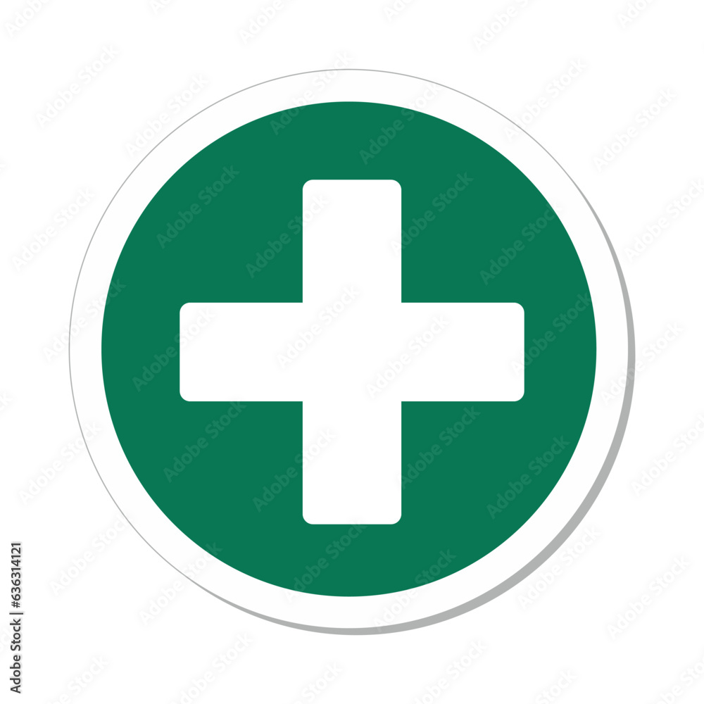 ISO Circle Sign: First Aid Station Symbol Stock Vector | Adobe Stock