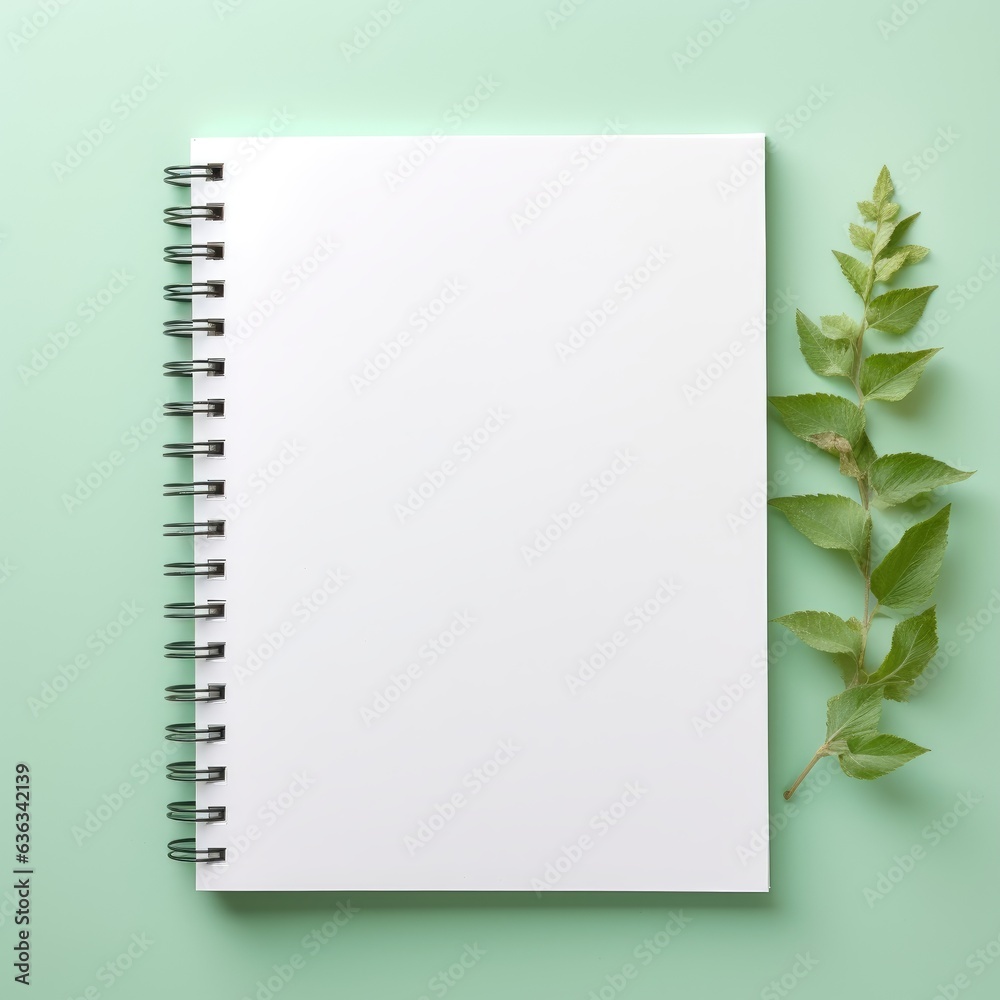 Blank Brand New Paper Block Notes. Notebook, notepad mock-up, Nature ...