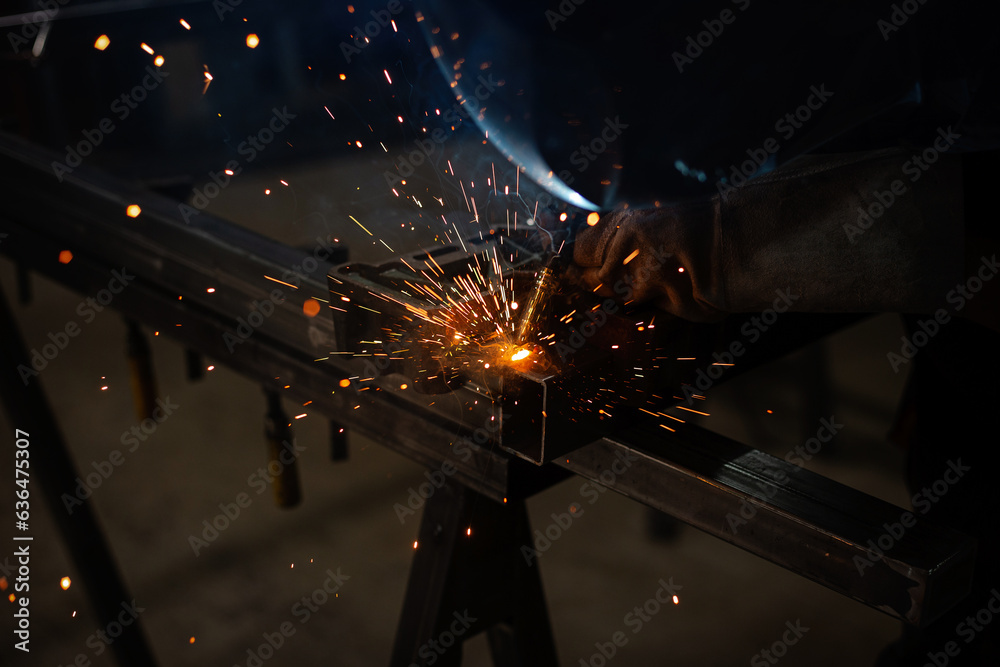 welder, mig or tig welding, craftsman, erecting technical steel ...