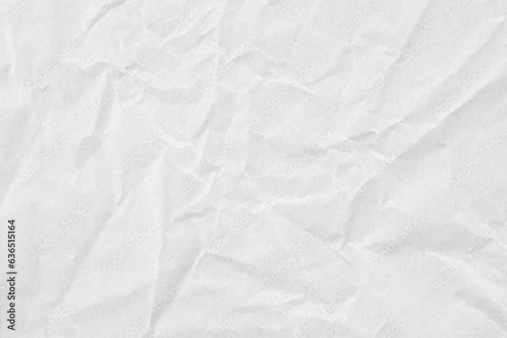 Abstract white crumpled and creased recycle paper texture background ...