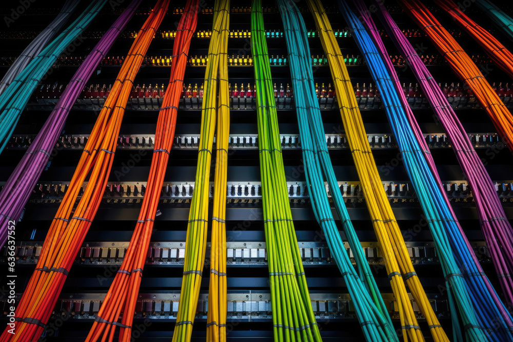 Captivating Aerial Perspective of a Vibrant Cable Tray Network in a ...