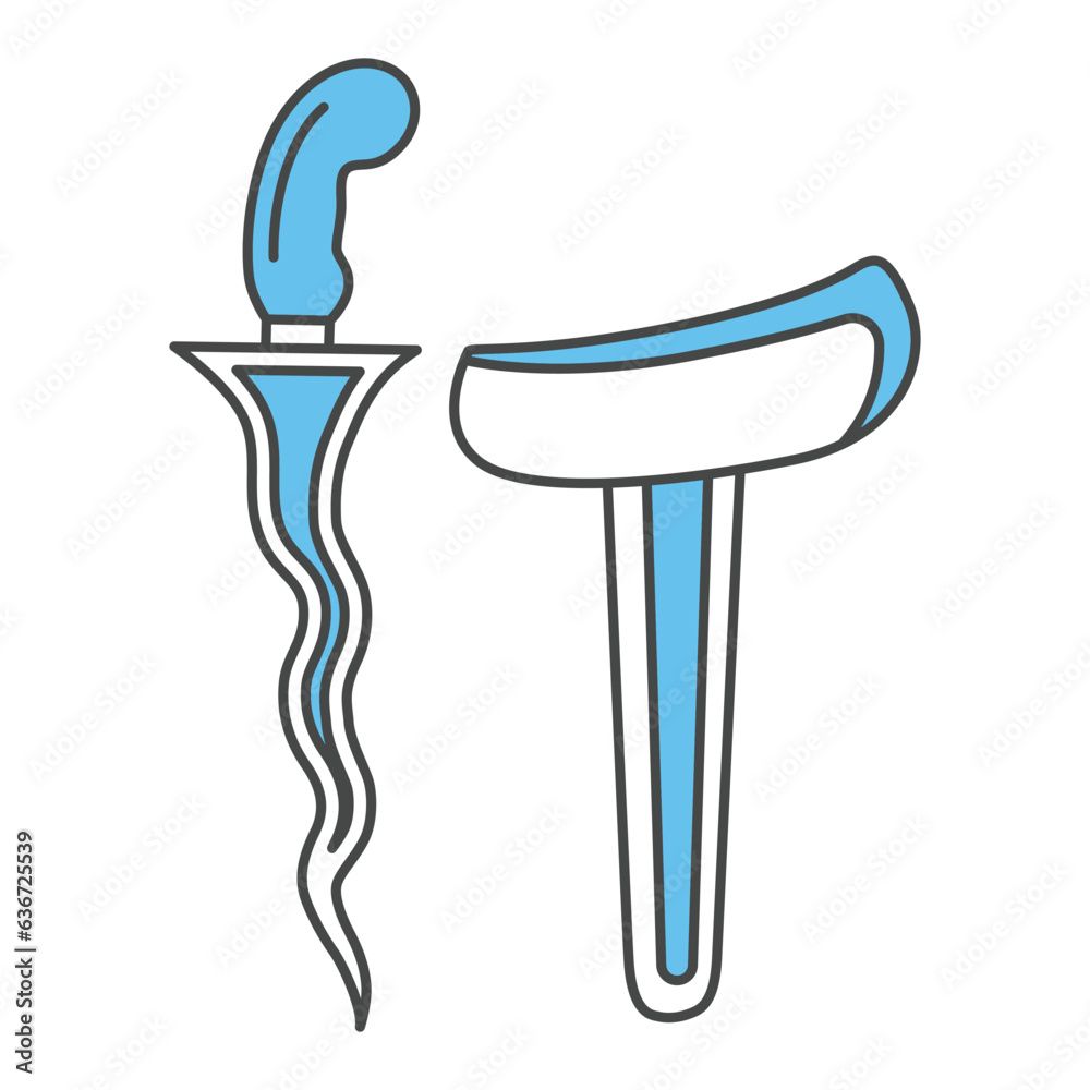 Keris traditional weapon from indonesia icon vector on trendy style for design and print Stock ...