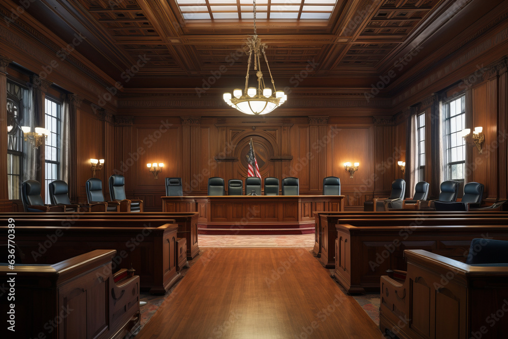 Empty courtroom or courtroom. generative ai Stock Photo | Adobe Stock