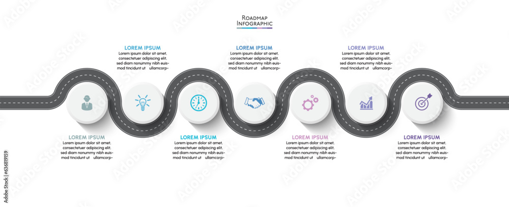 Business road map timeline infographic icons designed for abstract ...