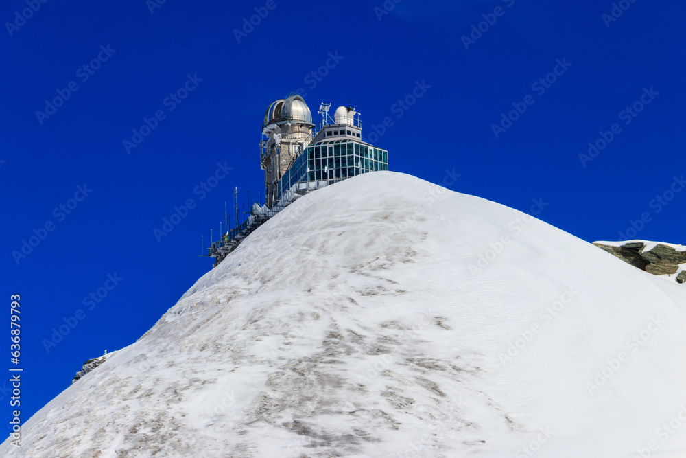 View of Sphinx Observatory on Jungfraujoch, one of the highest ...