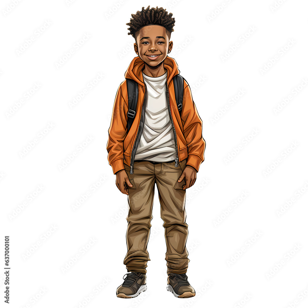 Black Boy African American Clipart Illustration Stock Illustration ...
