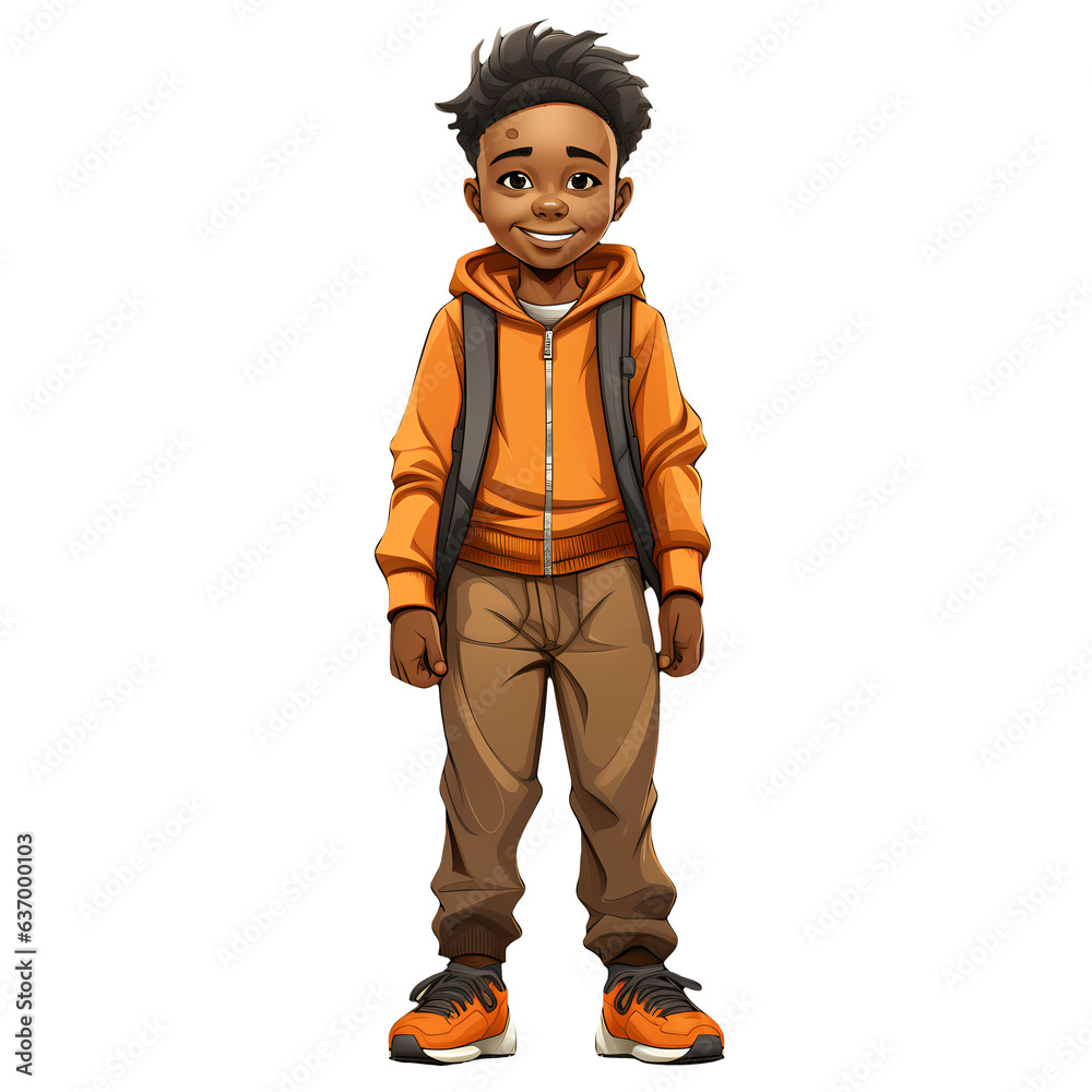 Black Boy African American Clipart Illustration Stock Illustration ...