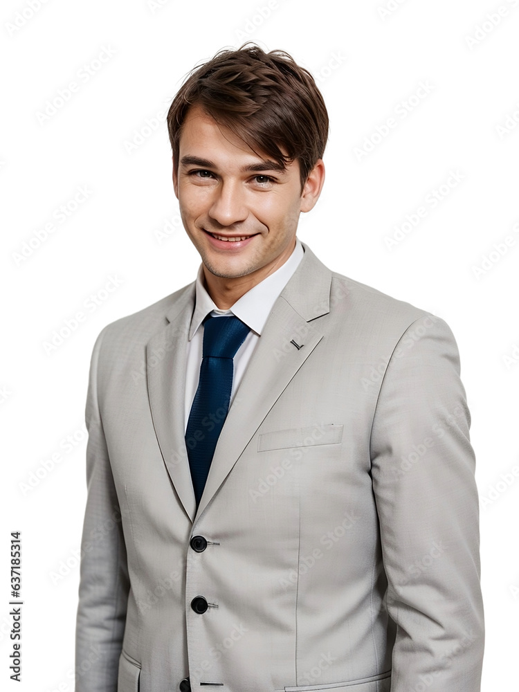Businessman, portrait, upper body, isolated, transparent background, no ...
