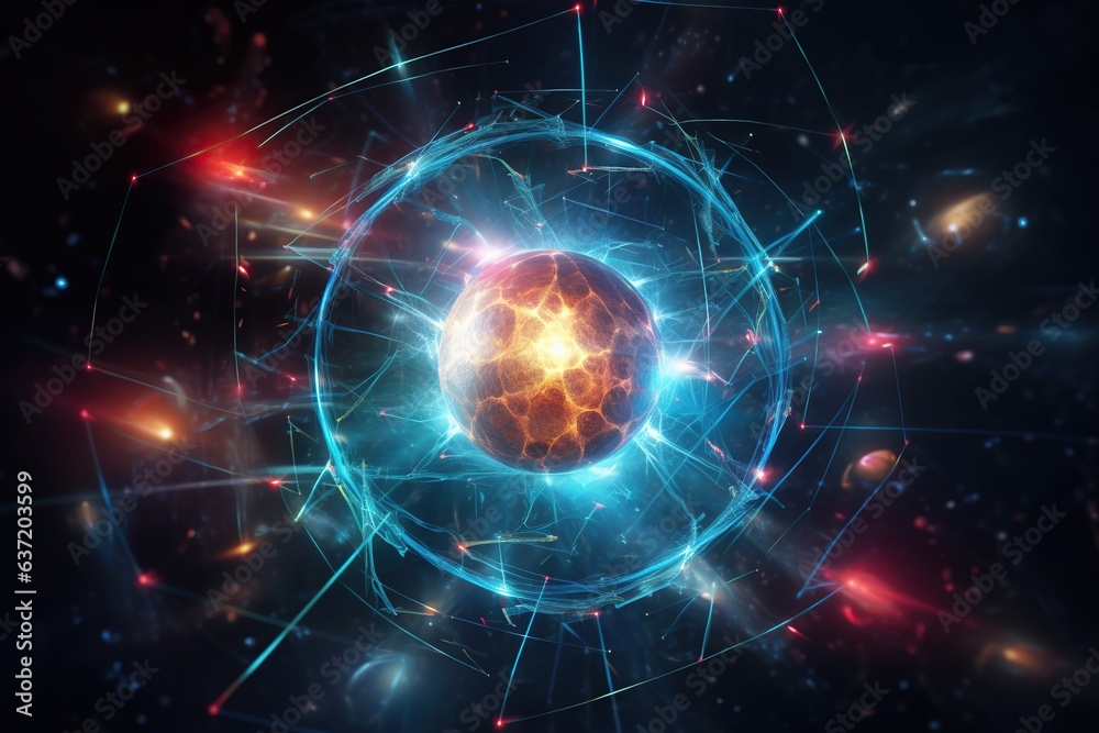 The atomic nucleus is the small, dense region consisting of protons and ...