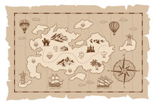 Vintage Ship Map Art Collage Free Stock Photo - Public Domain Pictures