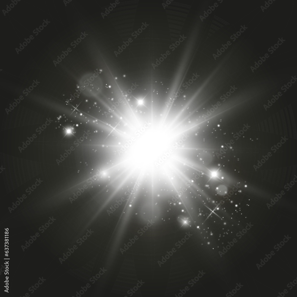 Vector transparent sunlight special lens flare light effect. Bright ...