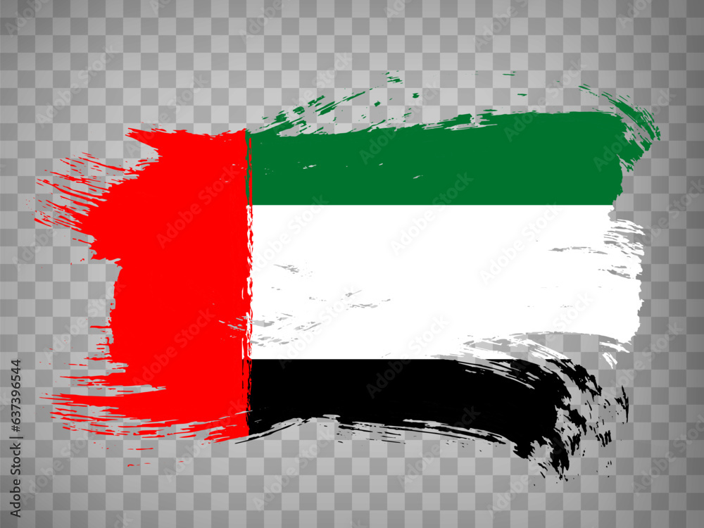 Flag United Arab Emirates brush stroke background. Flag waving UAE on ...