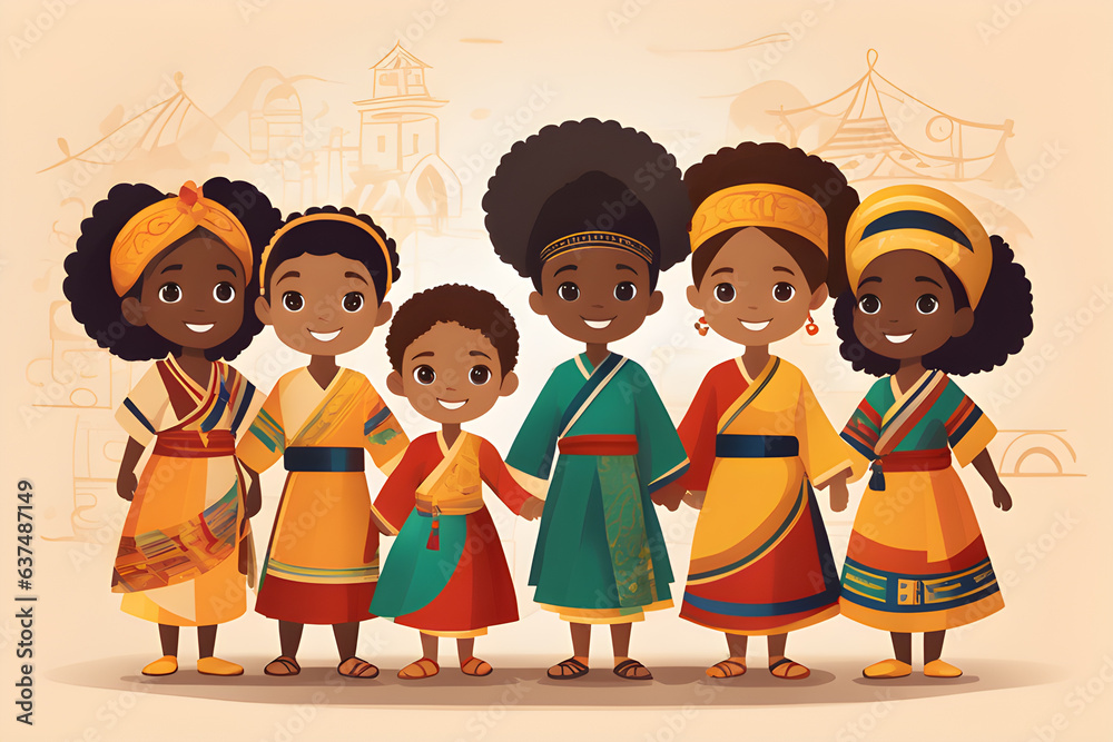 Children from different cultures participate in cultural activities ...