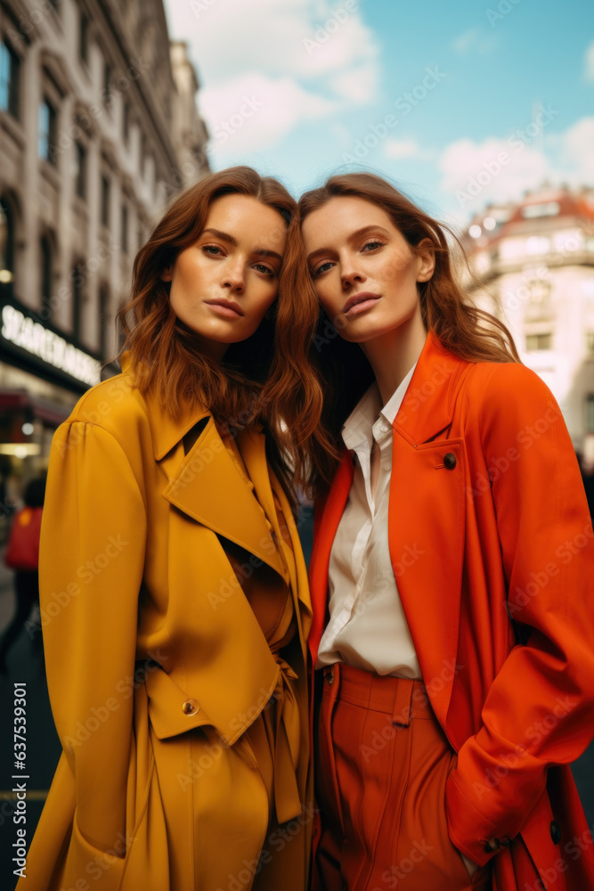 Ilustración de Stock female friends/models/lgbtq + couple in magazine ...