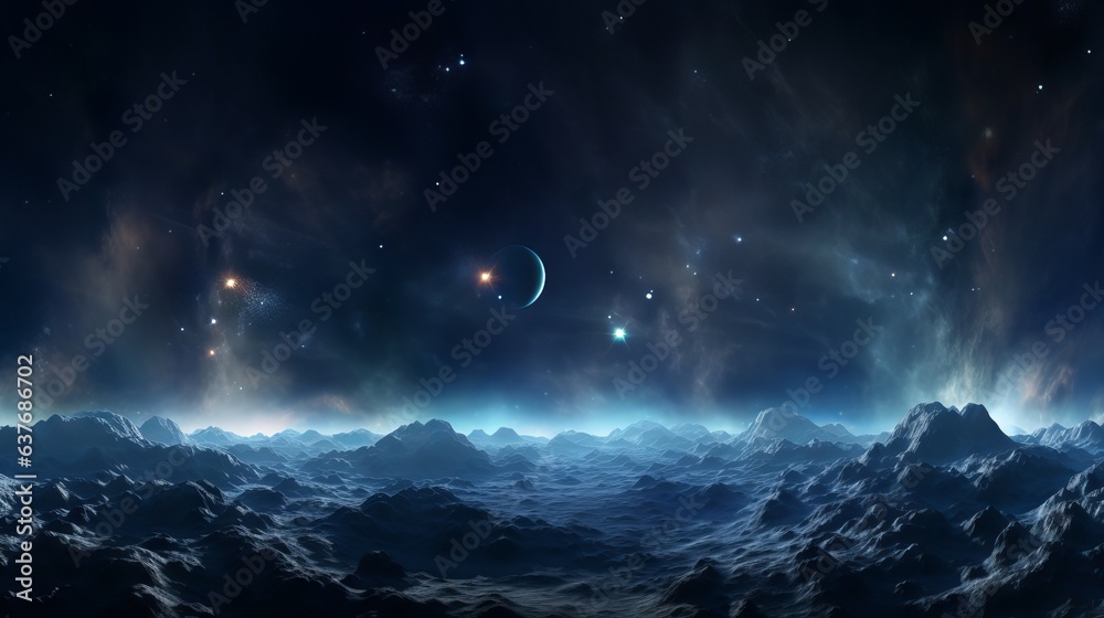 Stunning HDRI 360° space background: nebula and stars equirectangular ...