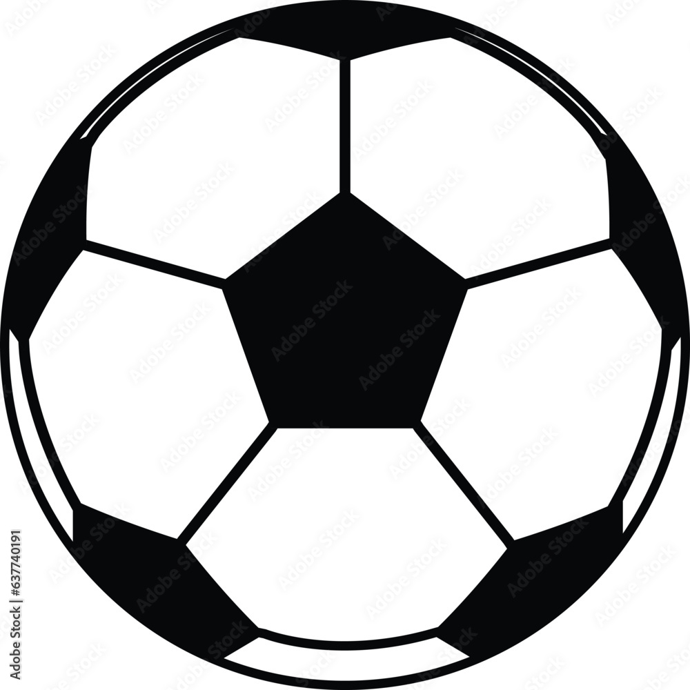 Soccer ball clipart. Classic Soccer ball vector illustration Stock ...