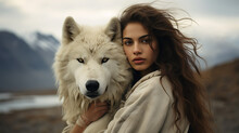 Woman With Wolf Free Stock Photo - Public Domain Pictures