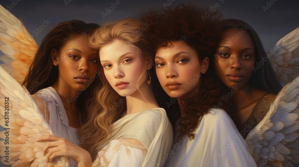 Ethereal Diversity: The Godlike Beauty of Pure Angels in Heaven - Love ...