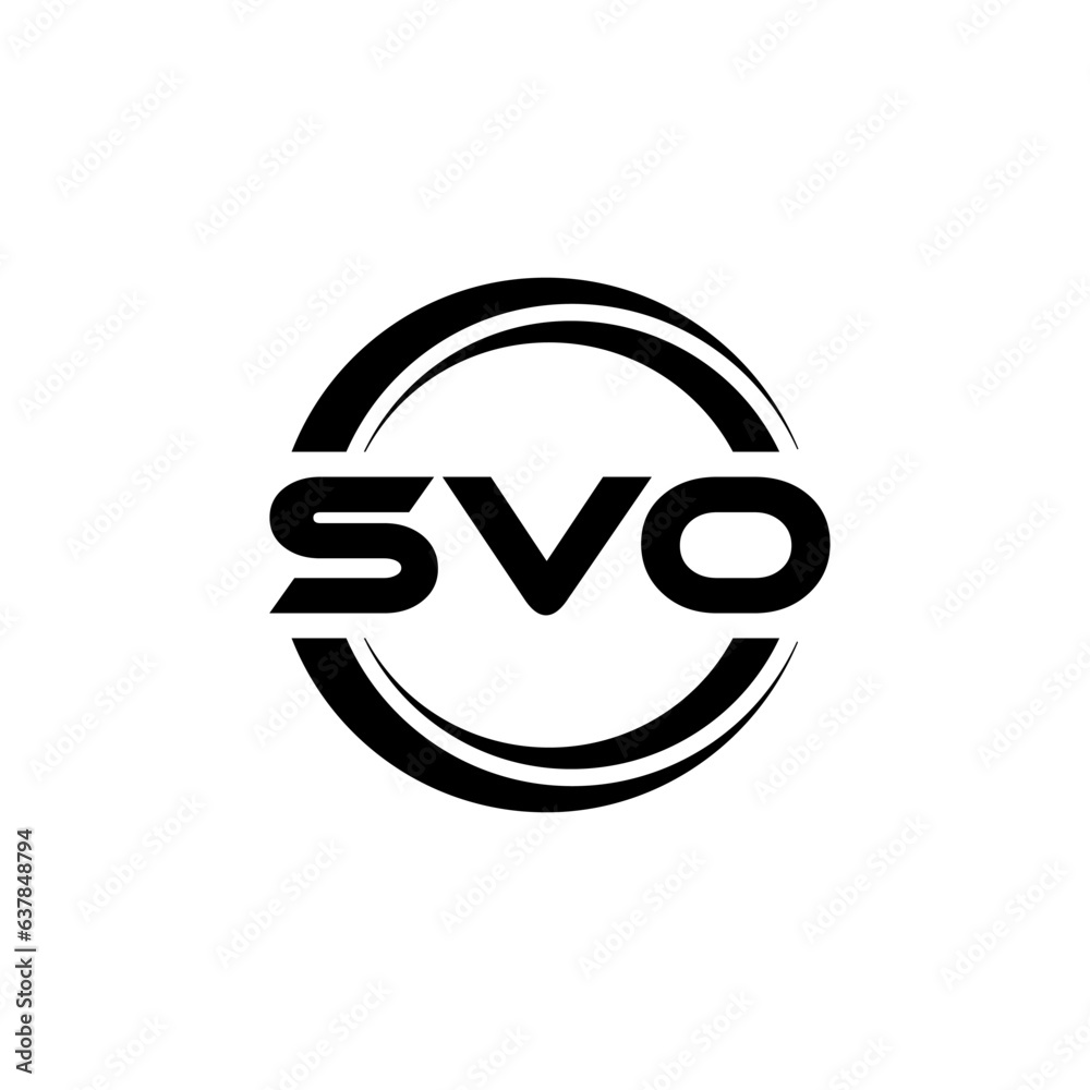 Stock-Vektorgrafik „SVO letter logo design with white background in ...
