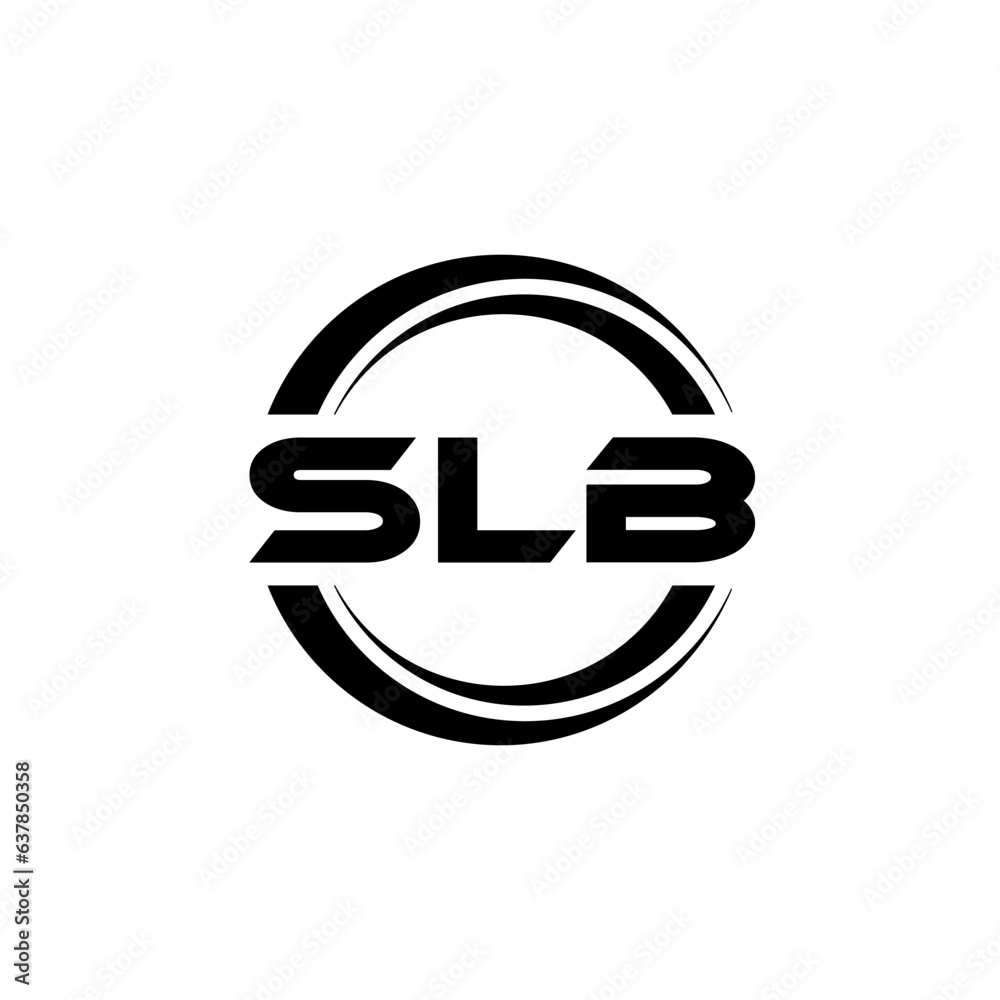 SLB letter logo design with white background in illustrator, vector ...