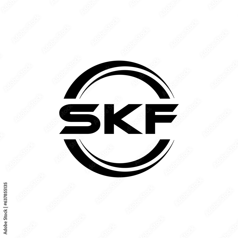SKF letter logo design with white background in illustrator, vector ...