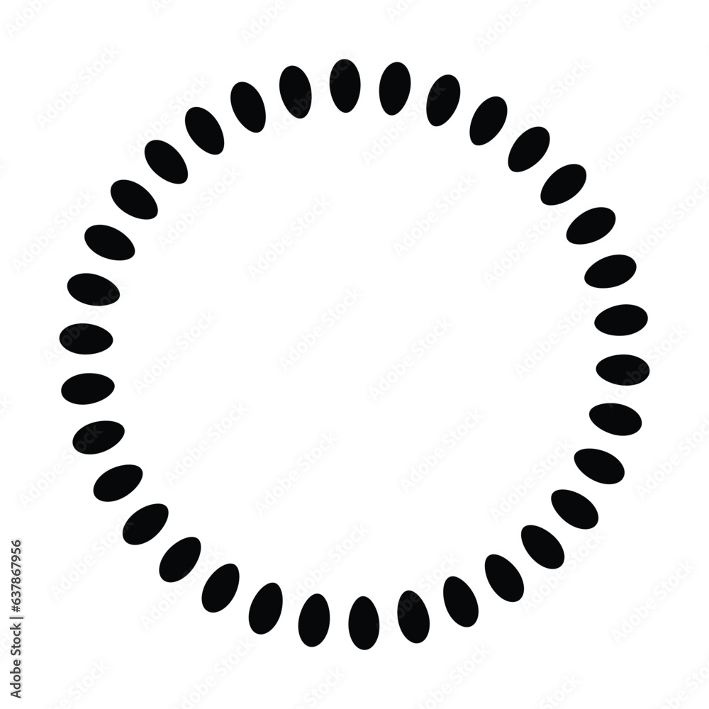 Circle frame border round design shape icon for decorative vintage ...