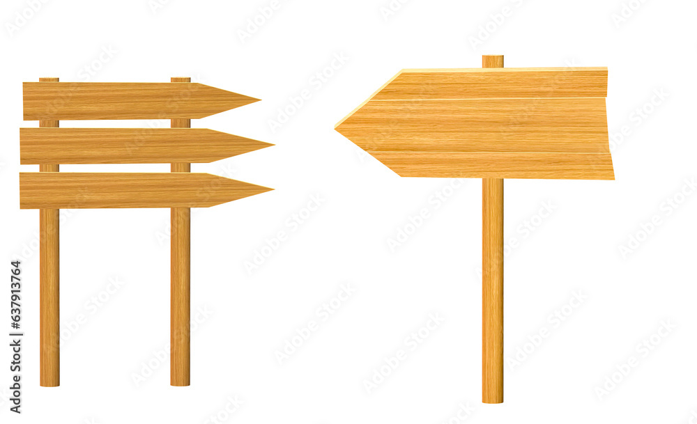 Wooden directional sign. Wood. Space for writing your message ...