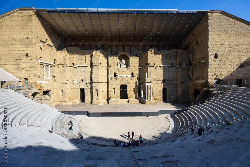 Roman Amphitheatre, Orange, UNESCO world heritage, Provence, France ...