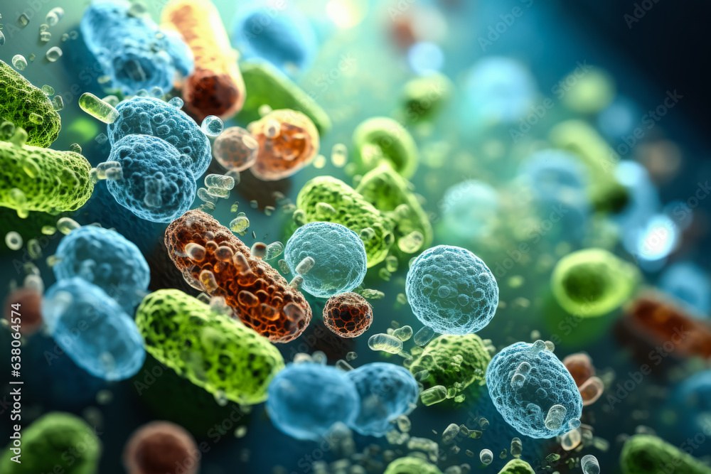 Stock-Foto „Probiotics bacteria biology science microscopic medicine ...