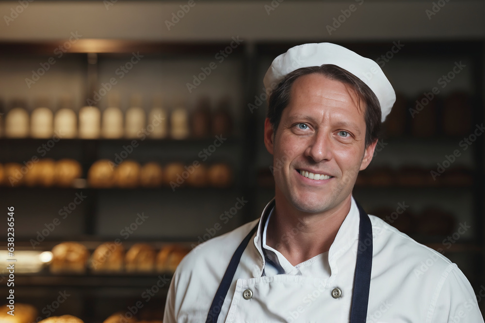 Confident Male Baker Sharing His Artistry with a Smile. Meet the ...