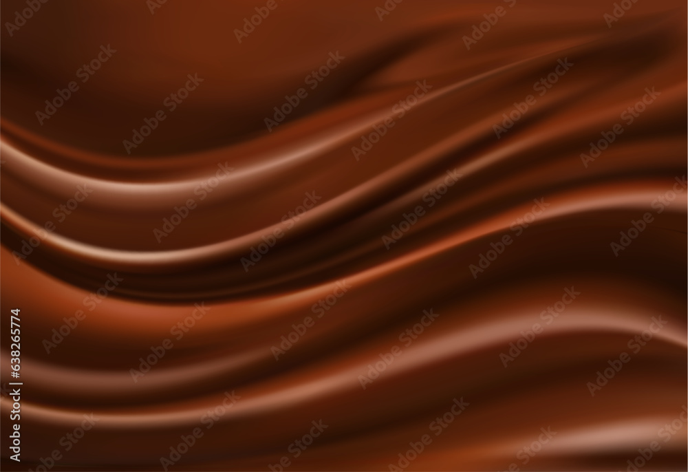 Chocolate brown wave background of choco flow pattern with smooth ...
