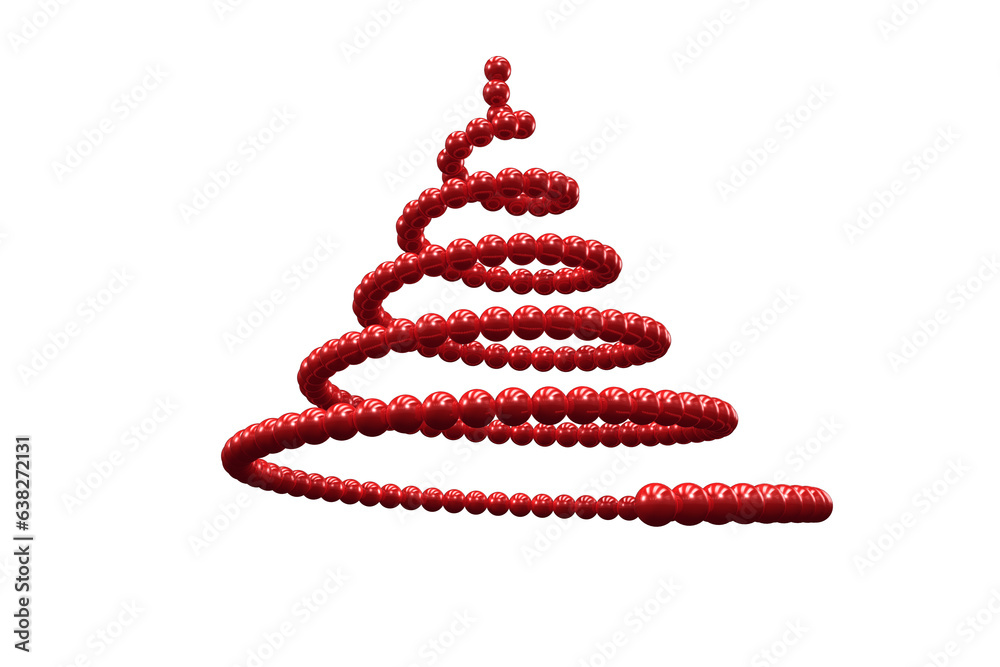 Digital png illustration of spiral of red spots on transparent ...