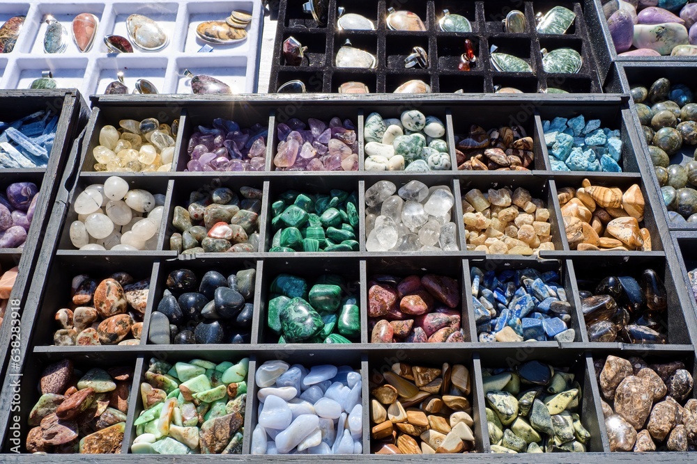 Collection with several minerals from all over the world. Types of ...