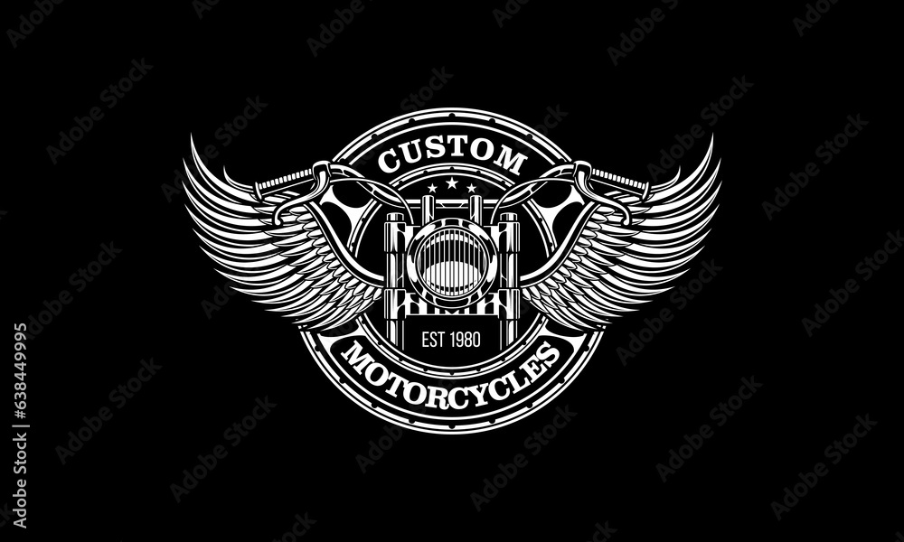 Custom motorcycle vintage emblem, logo motor badge Stock Vector | Adobe ...