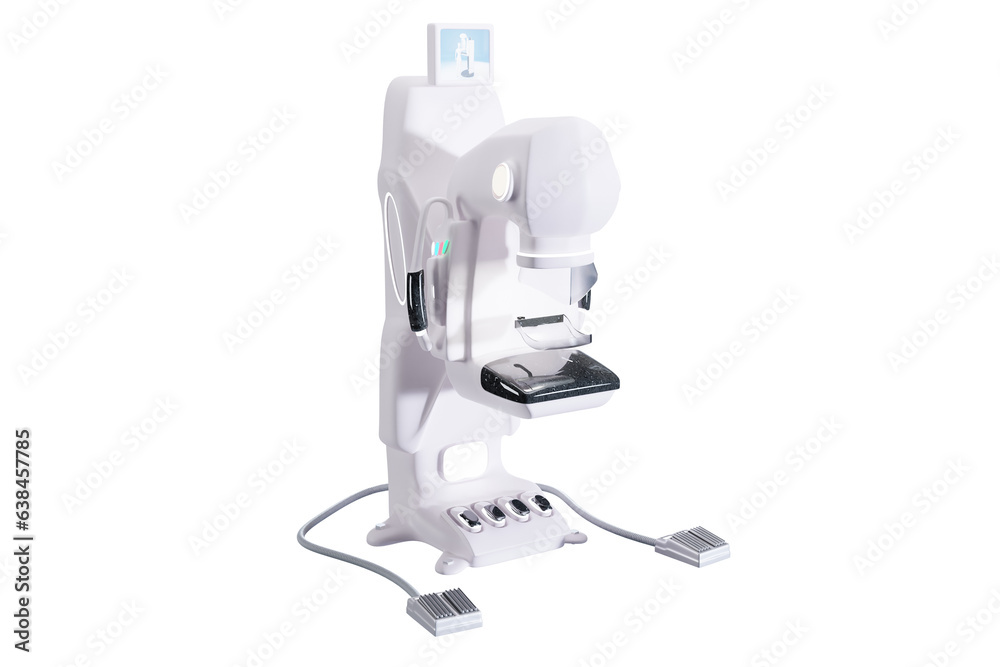 Mammogram device 3D rendering for screening breast cancer in hospital ...