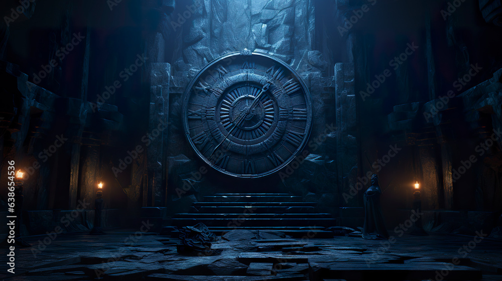 Illustration of a historic tomb with an enigmatic and mysterious ...