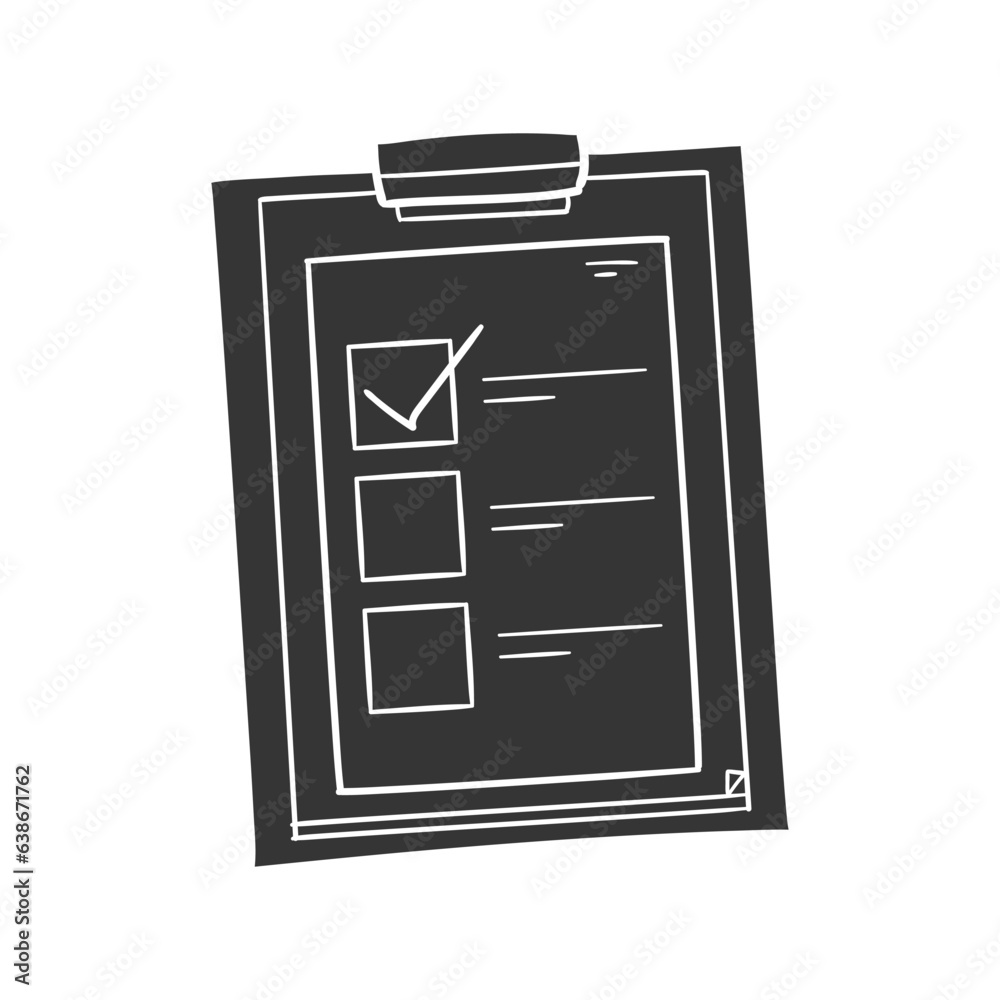 Check List Icon Silhouette Illustration. Task-List Vector Graphic ...