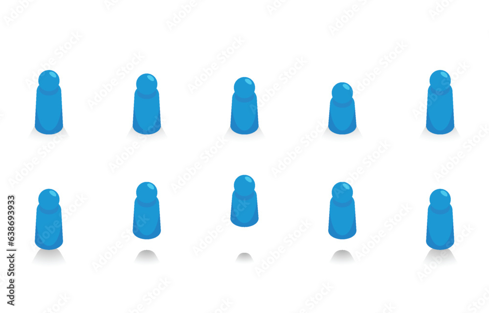 Sprite sheet of board game pieces or token characters. pack of the jump ...