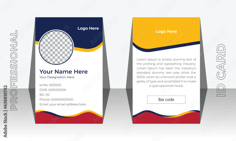 corporate Modern and simple business office id card design, Modern and ...