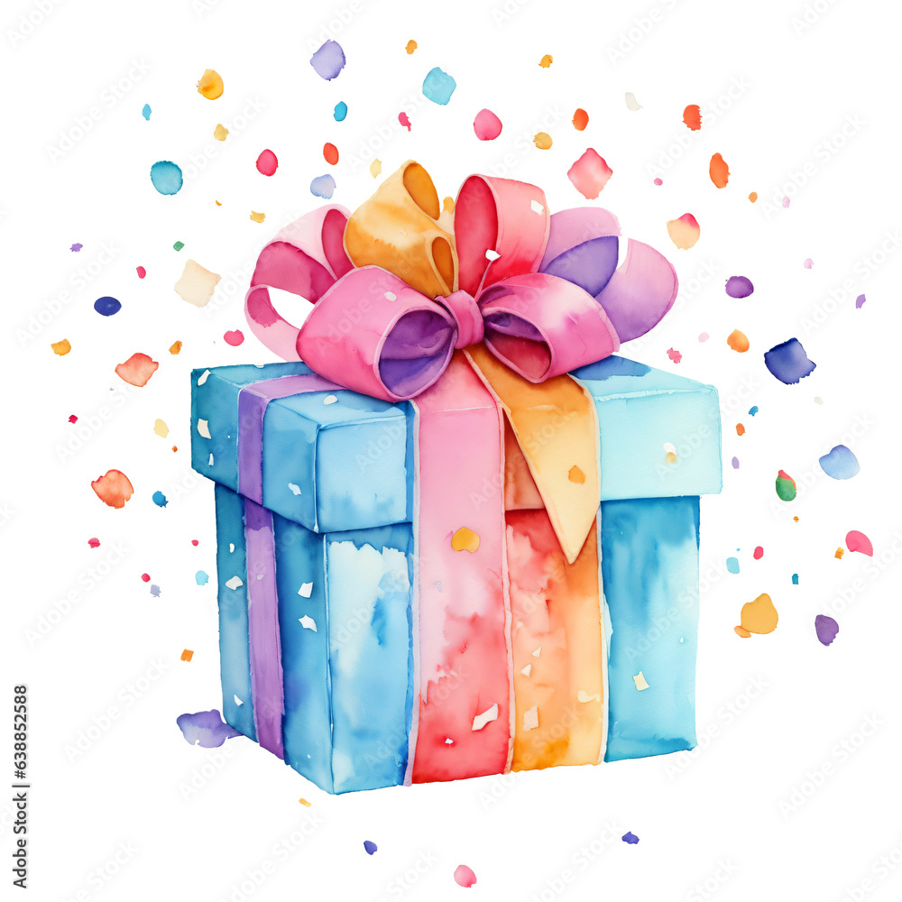 Watercolor Birthday Party Clipart, Graphics, PNG Transparent Background ...