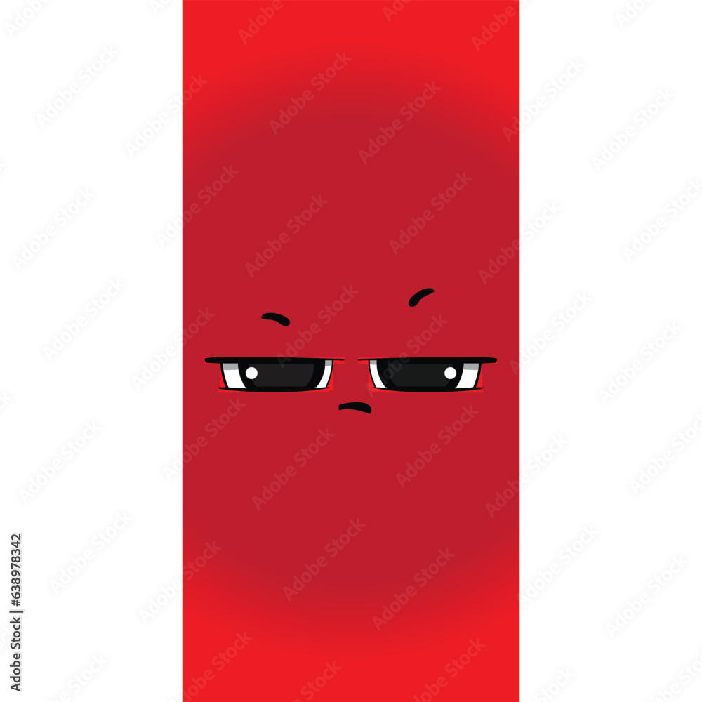 Vector graphics of angry cartoon eyes comic emotion car sticker evil ...