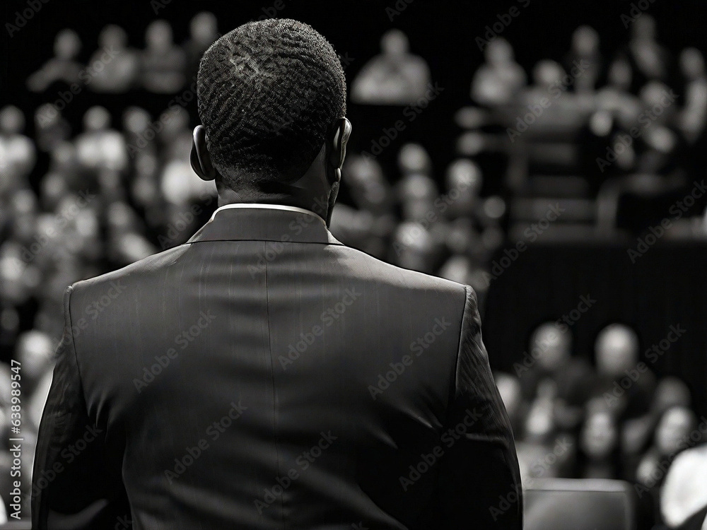 Empowering Conference Moment: Capturing the Impactful Back View of a ...