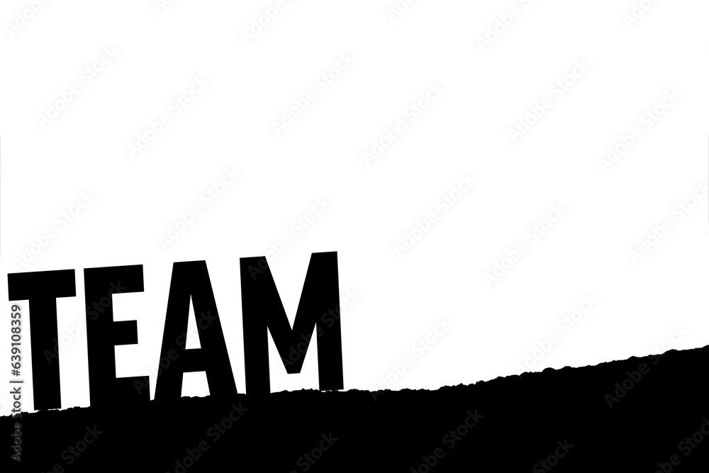 Digital png illustration of team text on transparent background Stock ...