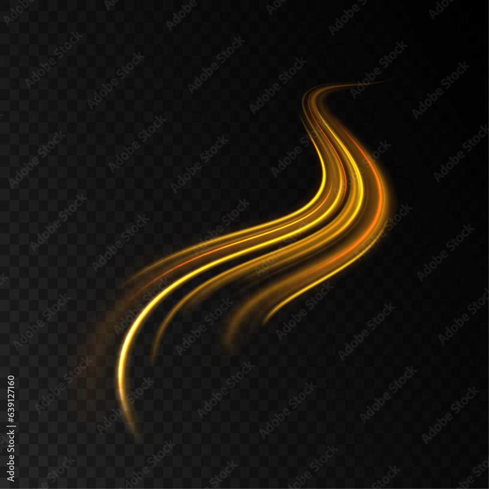 Vector illustration of a burning falling fireball meteor. lowing light ...
