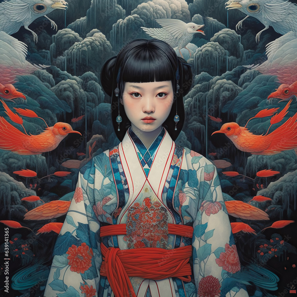 Japan Style Digital Art. A Blend of Modern and Traditional Aesthetics ...