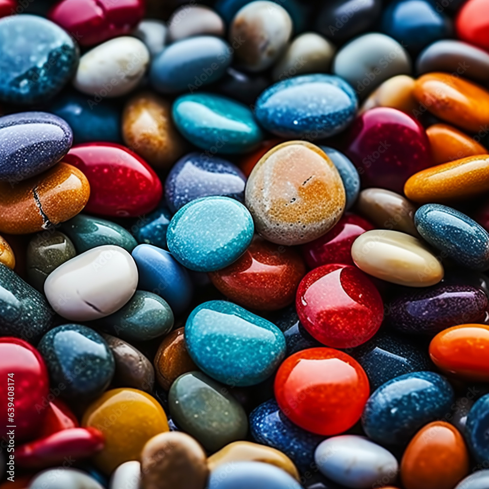 Sfondo con pietre colorate. Ai generated. Stock Photo | Adobe Stock