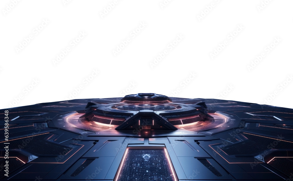 sci-fi alien deck. Isolated transparent PNG. elevated futuristic dock ...