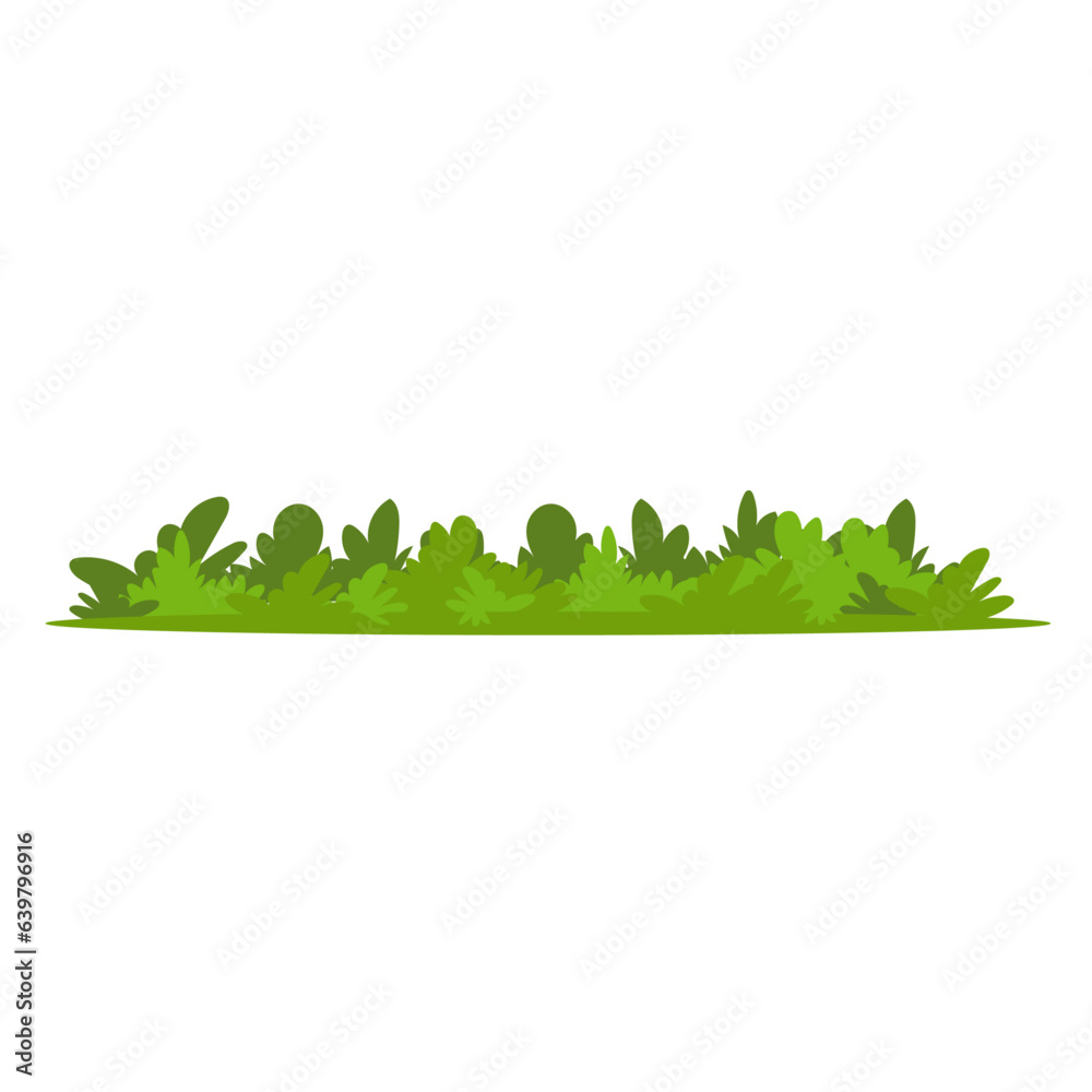 grass meadow flat vector illustration logo icon clipart isolated on ...